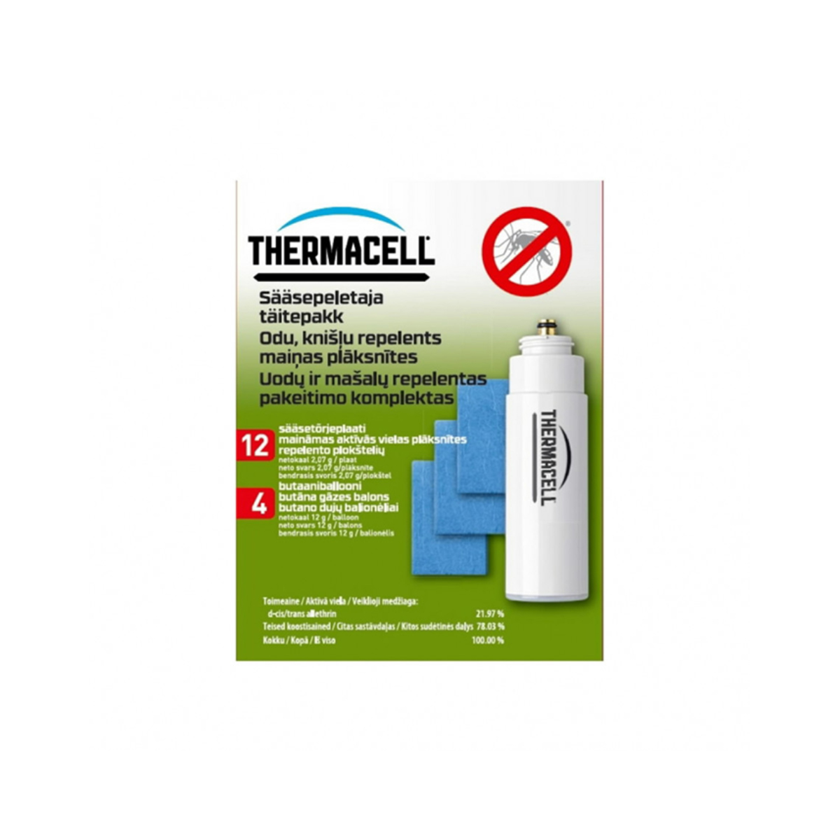 Thermacell sääsepeletaja täitekomplekt 48 tundi — Mototron OÜ ...